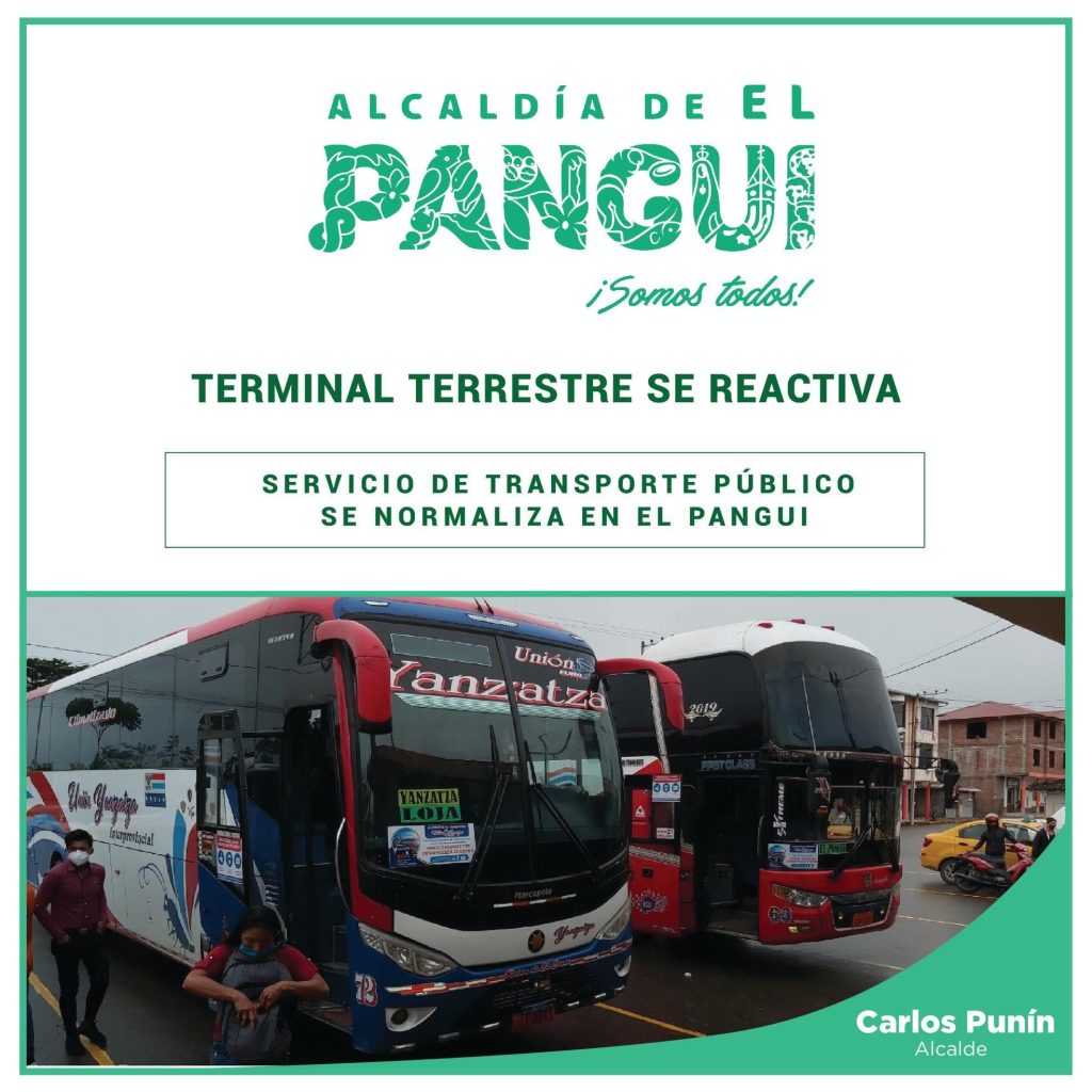 SERVICIO DE TRANSPORTE PÚBLICO SE NORMALIZA EN EL PANGUI – Municipio El ...